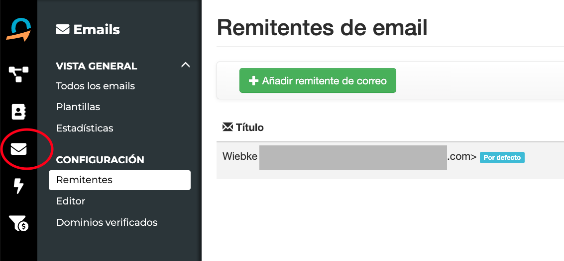 Configurar el remitente de email – Quentn Manual